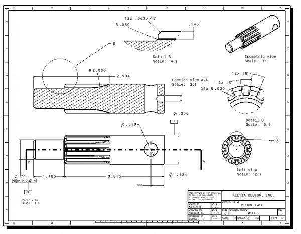 Pinion-Drawing | Keltia Design Inc.