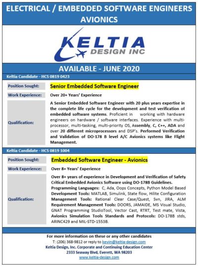 Electrical / Embedded Software Engineers | Keltia Design Inc.